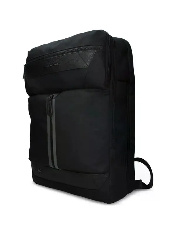 PIQUADRO Leather-trimmed Panelled Backpack