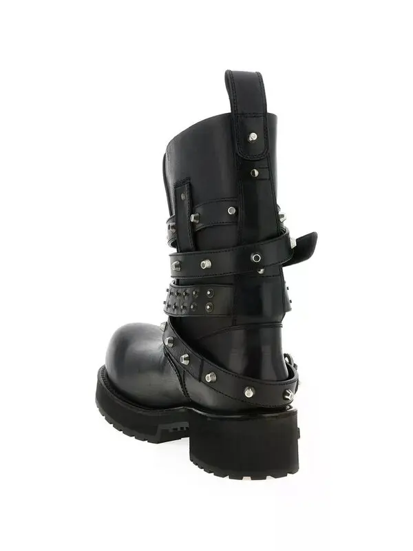 Balenciaga Venom City Leather Biker Boots