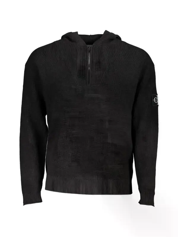 Calvin Klein Waffle-knit Half-zip Hoodie
