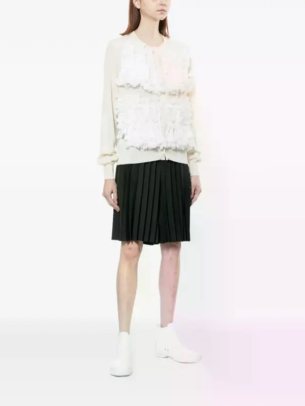 Comme Des Garçons Floral-embroidered Cardigan
