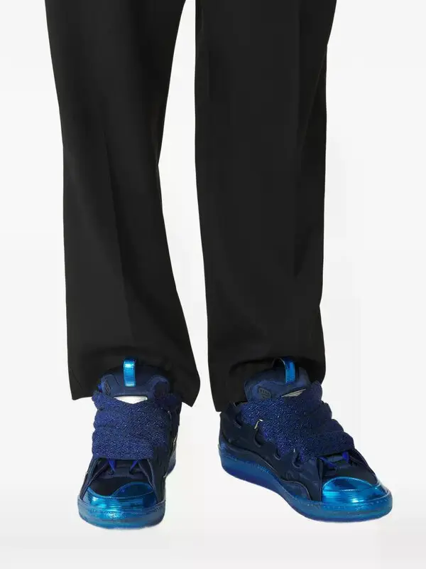 LANVIN Metallic-toe Sneakers - Blue