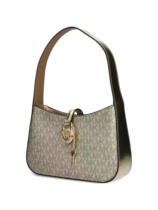 Michael Kors Monogram Tote Bag With Padlock Detail