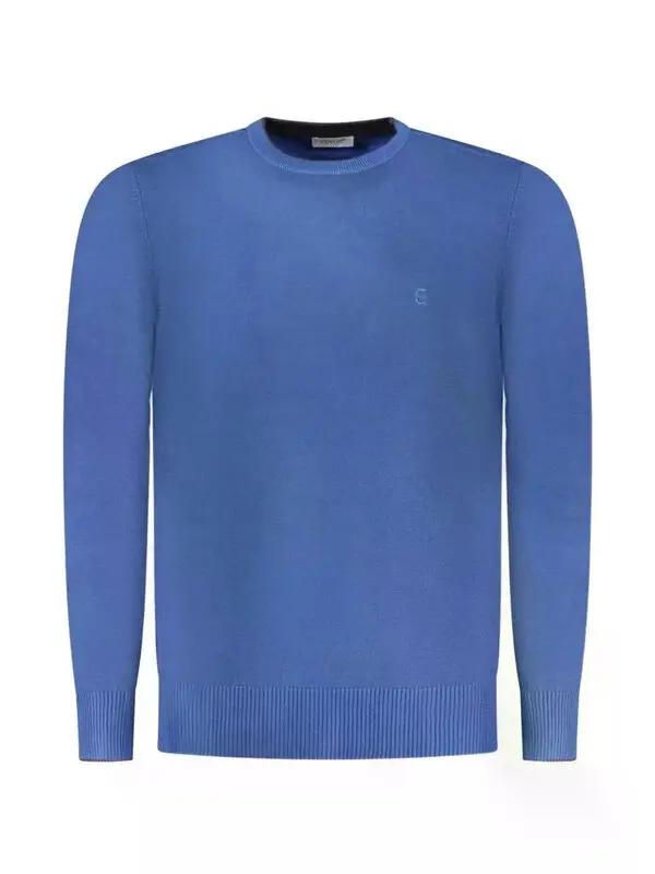 COVERI MOVING Logo-embroidered Crew Neck Sweater