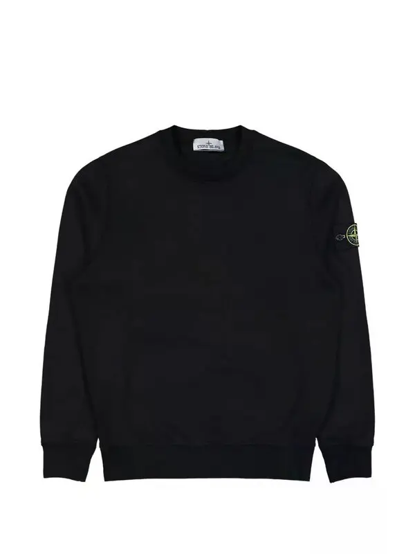 Stone Island Logo-badge Organic Cotton Sweatshirt
