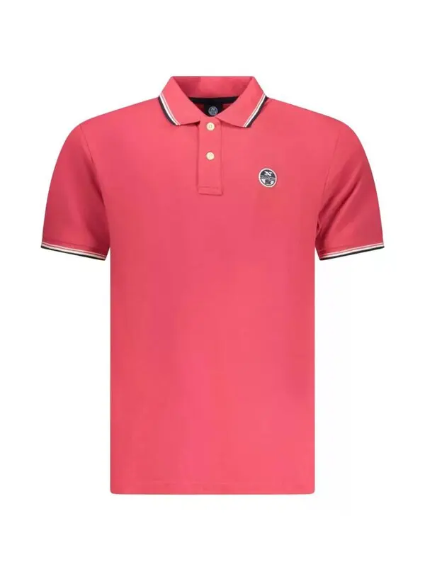 NORTH SAILS Tipped Piqué Polo Shirt - Pink
