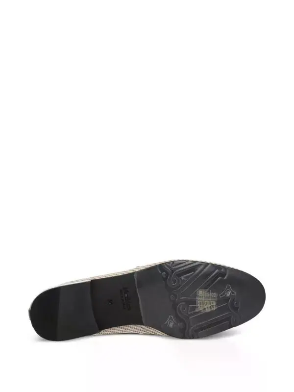 Max Mara Woven Leather-trim Loafers
