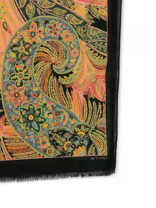Etro Paisley-print Frayed Scarf