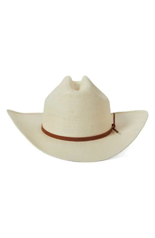 Brixton Laredo Straw Cowboy Hat - Bone