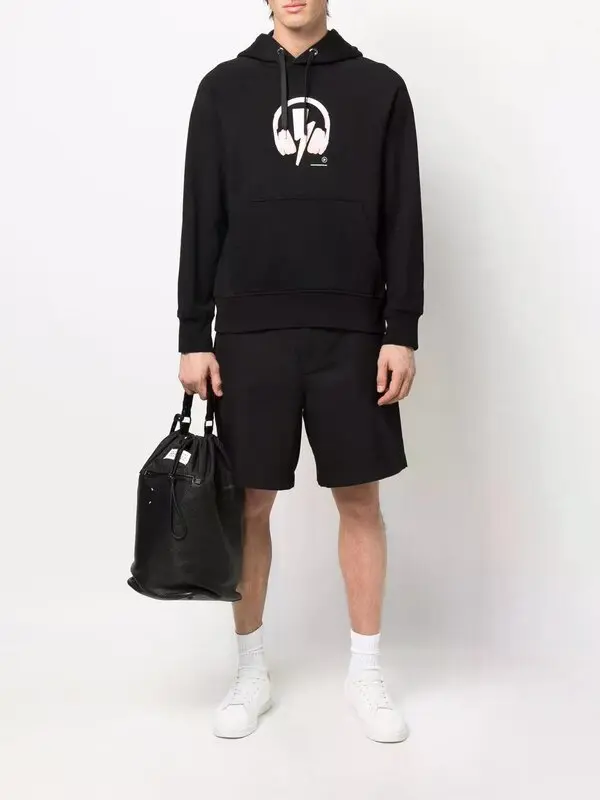 Neil Barrett D.j. Bolt Printed Hoodie