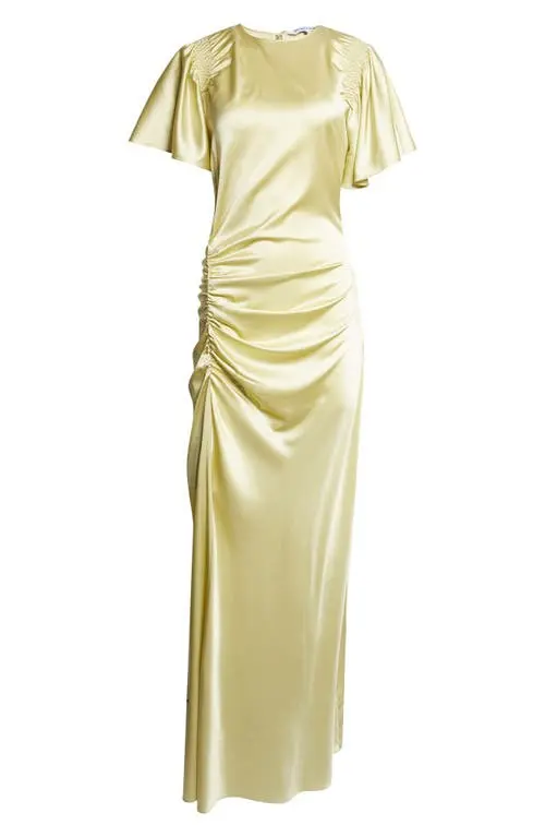 Veronica Beard Huntleigh Side Ruched Gown - Pistachio