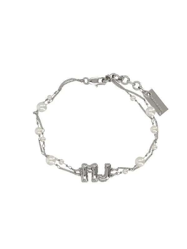 Marc Jacobs Pearl Mj Balloon Bracelet - Silver