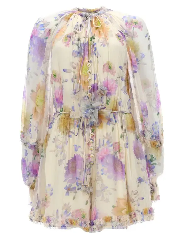Zimmermann Luna Ruffle Dress - Multicolour