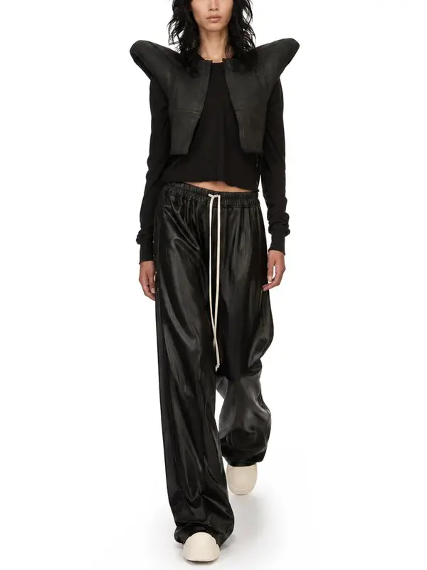 Rick Owens Pantalone Wide Pusher - Black