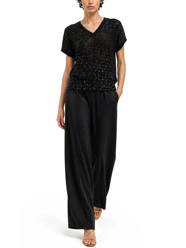 Fabiana Filippi Maglia Con Paillettes - Blue