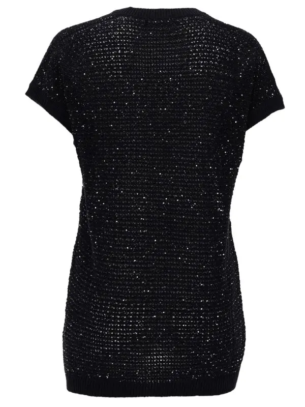 Fabiana Filippi Maglia Con Paillettes - Blue
