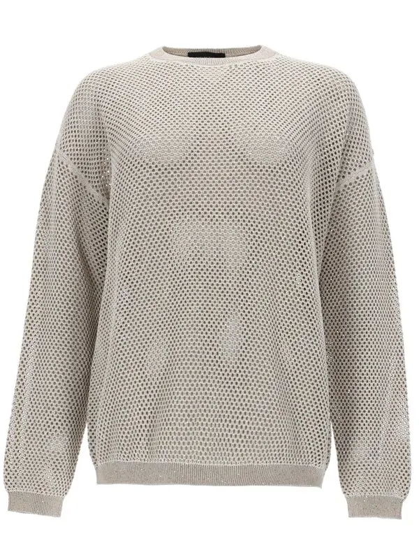 Fabiana Filippi Maglia Con Paillettes - Grey