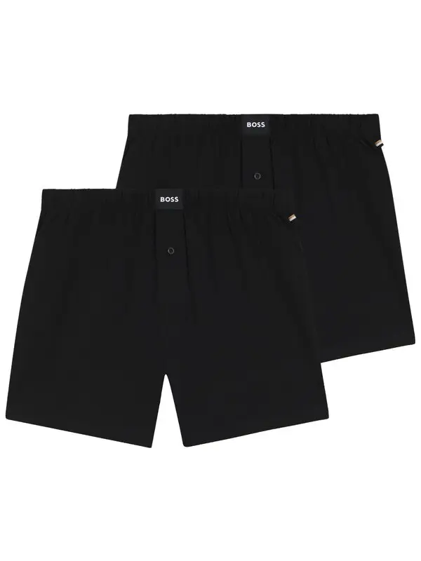 BOSS 2-pack Boxer In Cotone - Black