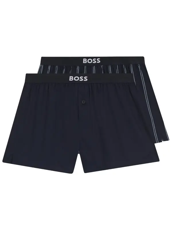 BOSS 2-pack Boxer Con Logo - Blue