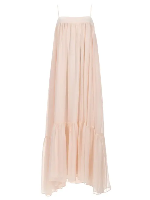 ROTATE BY BIRGER CHRISTENSEN Chiffon Midi Dress - Powder