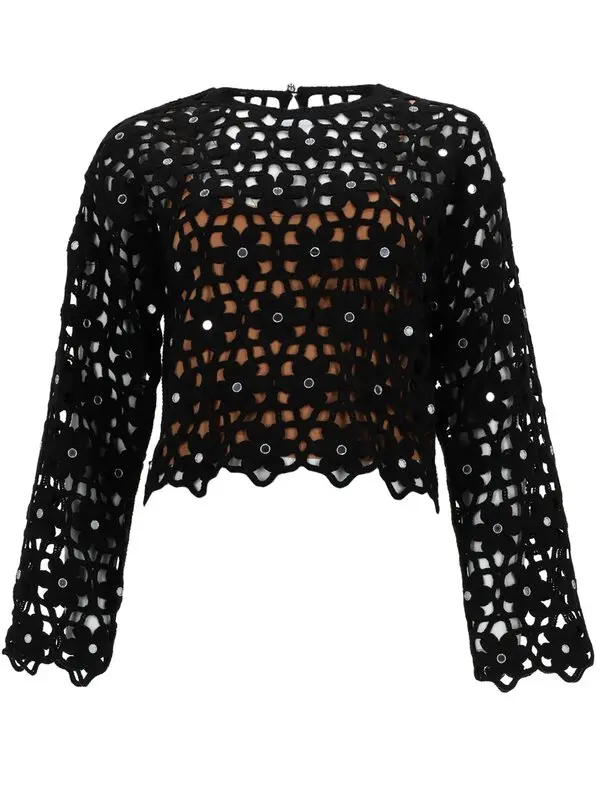 Michael Kors Crochet Top - Black