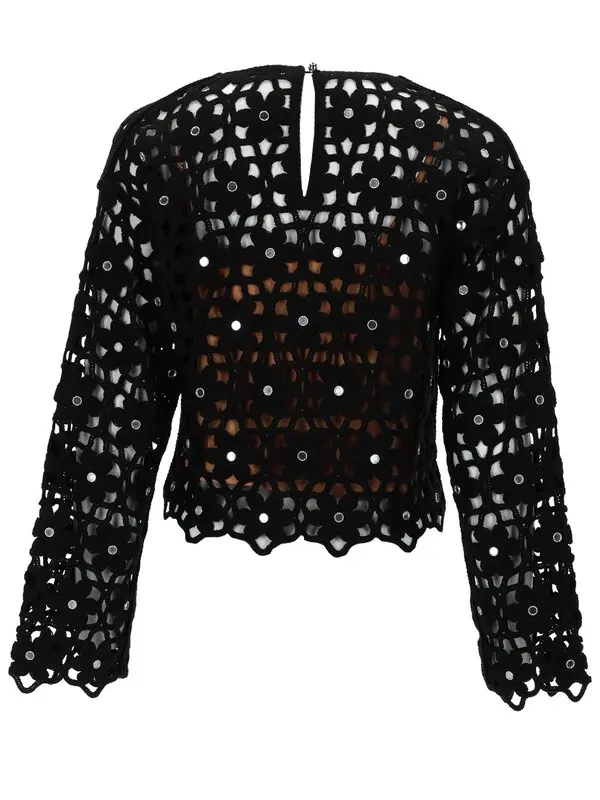 Michael Kors Crochet Top - Black