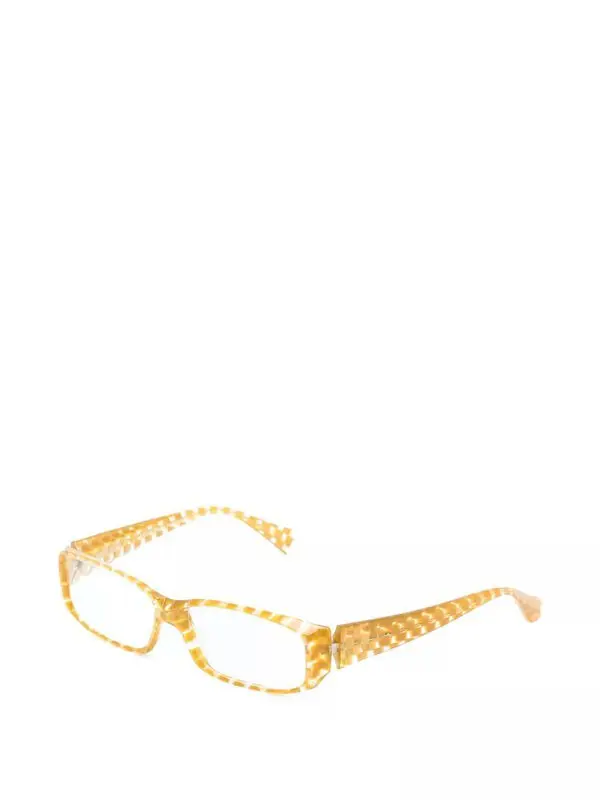ALAIN MIKLI VINTAGE 2000s Checkered Rectangle Eyeglasses