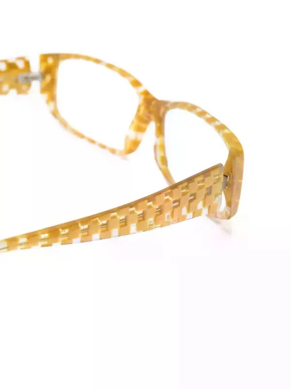ALAIN MIKLI VINTAGE 2000s Checkered Rectangle Eyeglasses