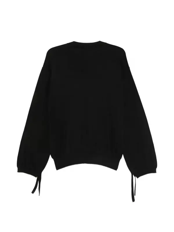 NUDE Tie-cuff V-neck Sweater