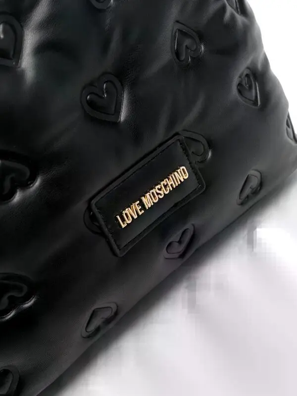 Moschino Heart-embossed Shoulder Bag