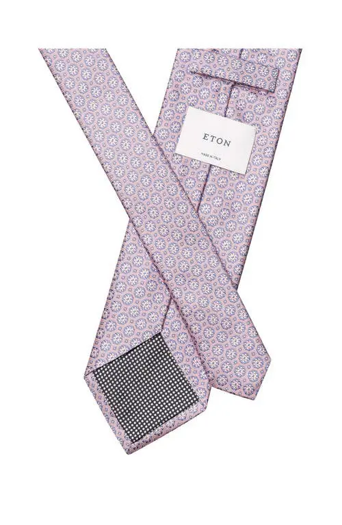 Eton Medallion Standard Neck Tie - Medium Pink