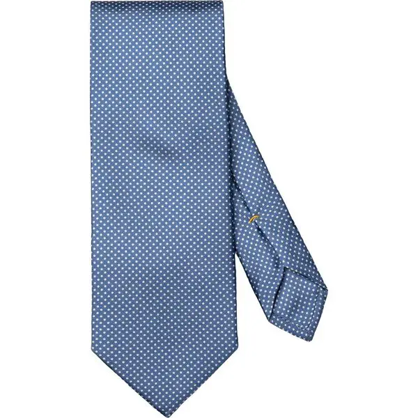 Eton Polka Dot Silk Neck Tie - Navy