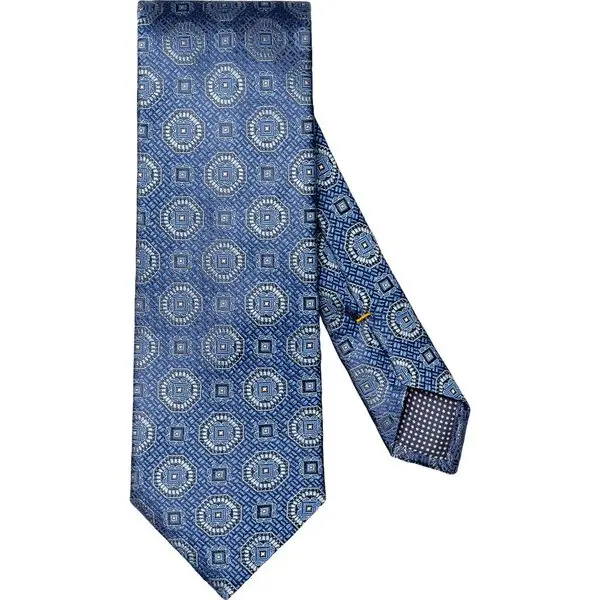 Eton Medallion Silk Neck Tie - Navy