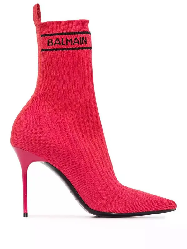 Balmain Skye Knitted Ankle Boots