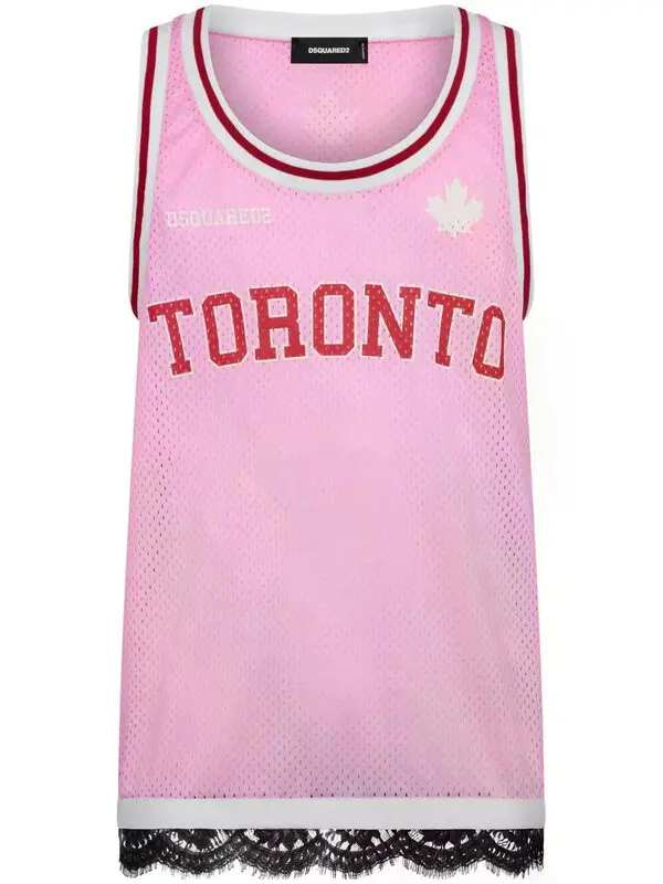 Dsquared2 Lace-trim Jersey Tank Top
