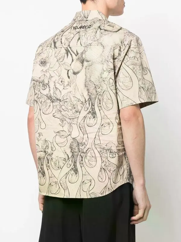 Dsquared2 Graphic-print Short-sleeved Shirt