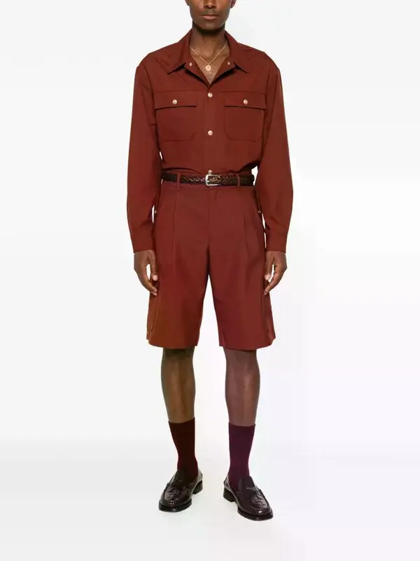 Drole De Monsieur Pleated Cargo Shorts