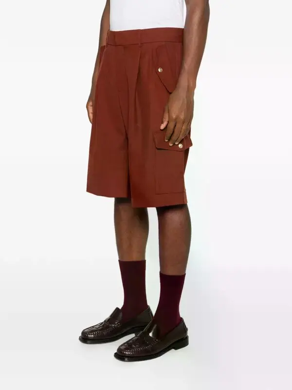 Drole De Monsieur Pleated Cargo Shorts