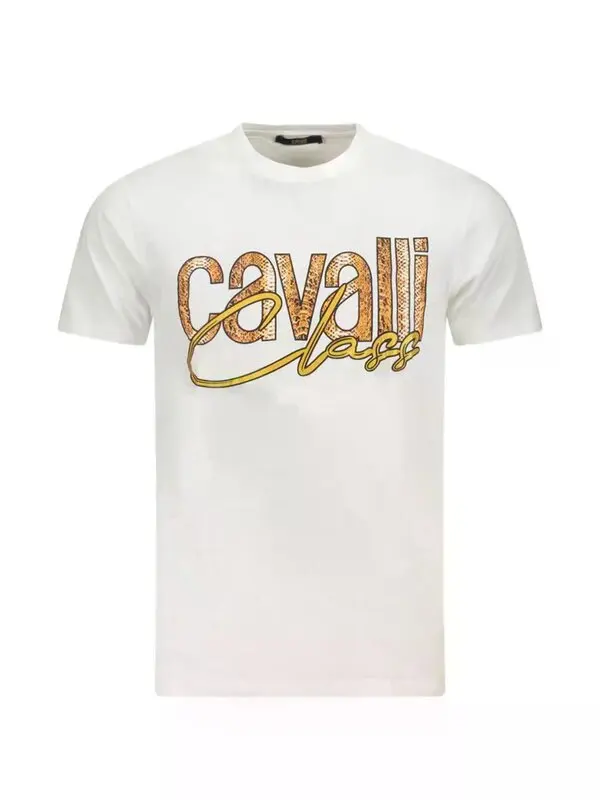 Roberto Cavalli Logo-print Cotton T-shirt - White