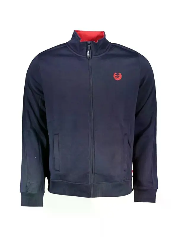 GIAN MARCO VENTURI VINTAGE Logo-embroidered Zip-up Sweatshirt