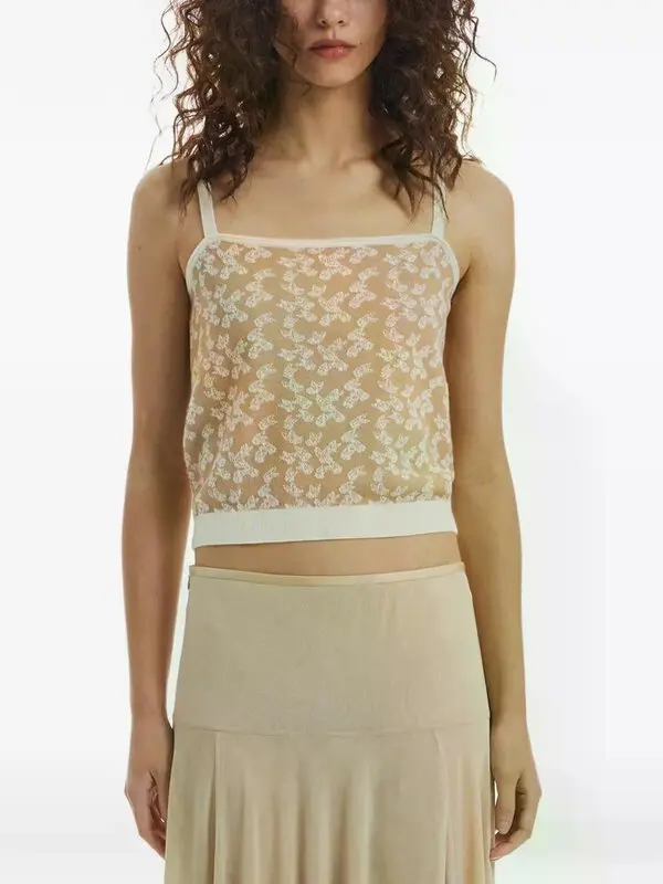 CRUSH COLLECTION Sleeveless Cropped Tank Top