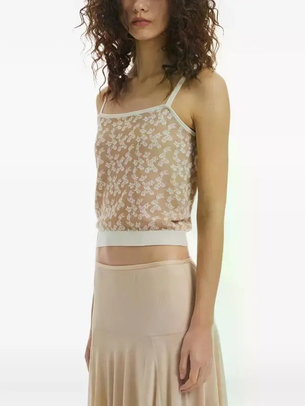CRUSH COLLECTION Sleeveless Cropped Tank Top