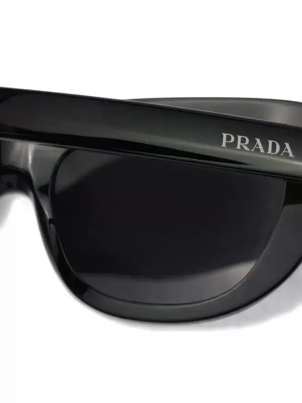 Prada Acetate Rectangle Sunglasses - Black