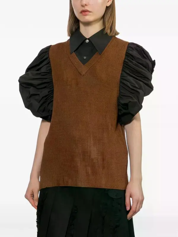 Toga Faux-collar Ruffled Top