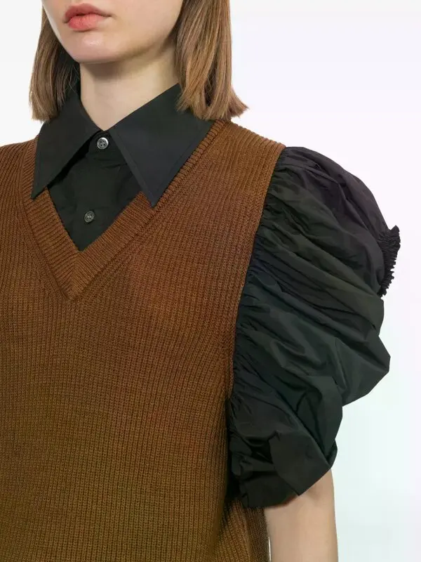 Toga Faux-collar Ruffled Top