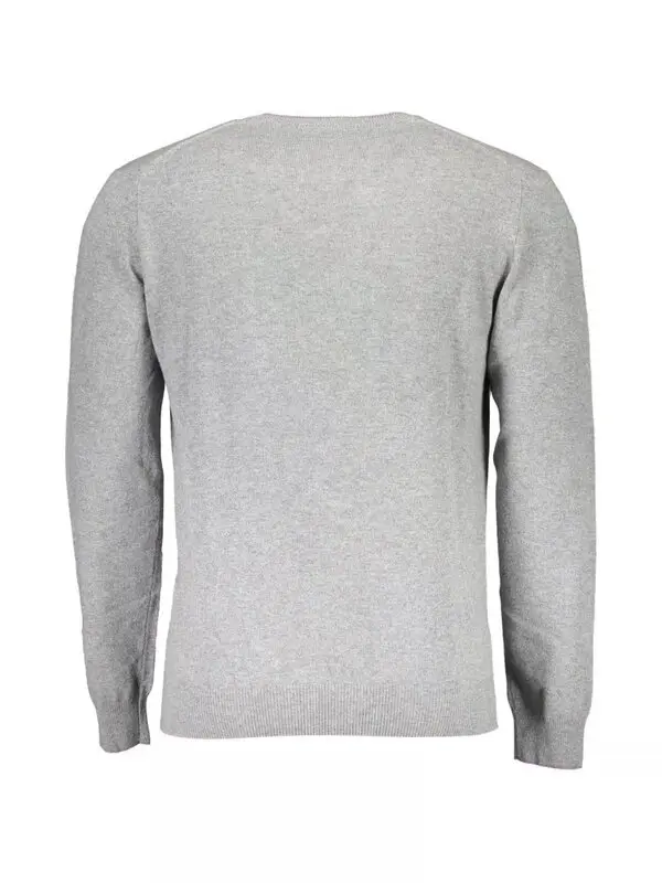 HARMONT & BLAINE V-neck Cotton Sweater - Grey