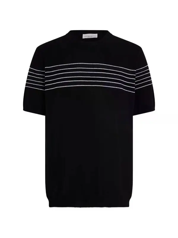 ROBERTO COLLINA Stripe-pattern Short-sleeve T-shirt
