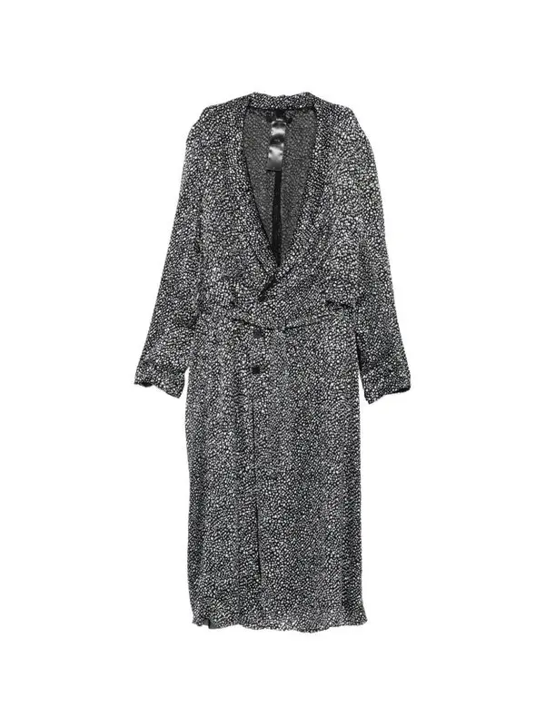 SAPIO Shawl-lapel Coat - Black
