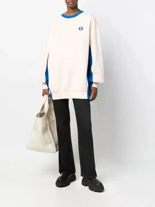 HONEY FUCKING DIJON Two-tone Logo-print Sweatshirt