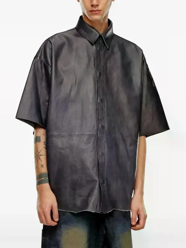 DIESEL® S-emin-lth Leather Shirt