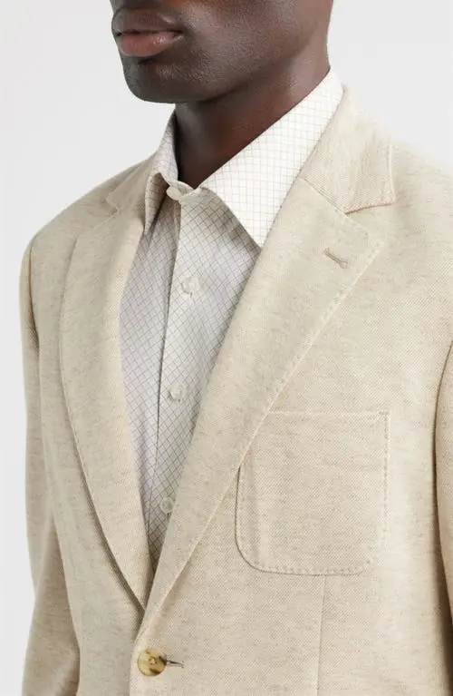 Nordstrom Henrik Trim Fit Knit Sport Coat - Tan Sutton Birdseye